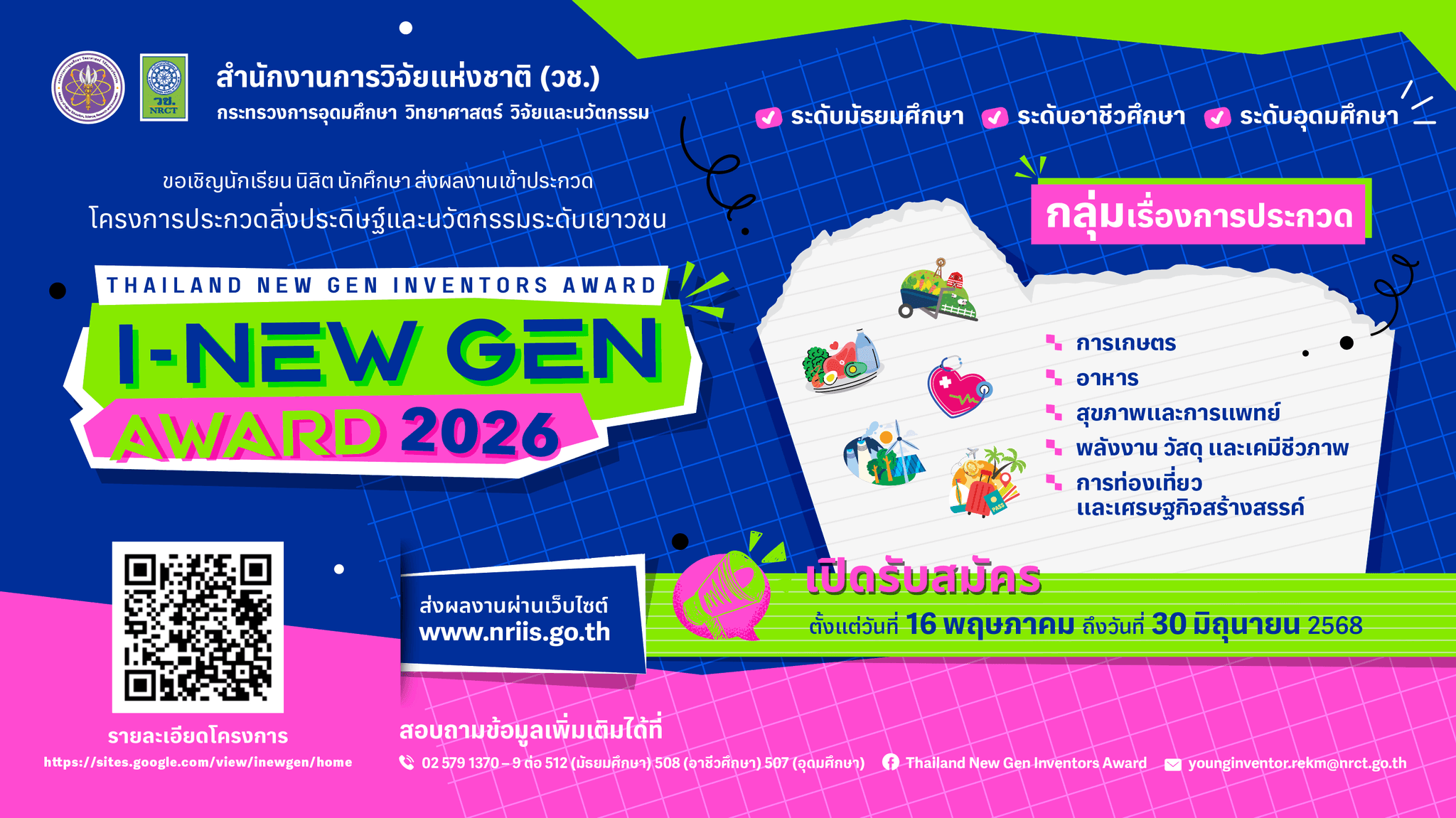 Thailand New Gen Inventors Award 2026 (I-New Gen Award 2026)
